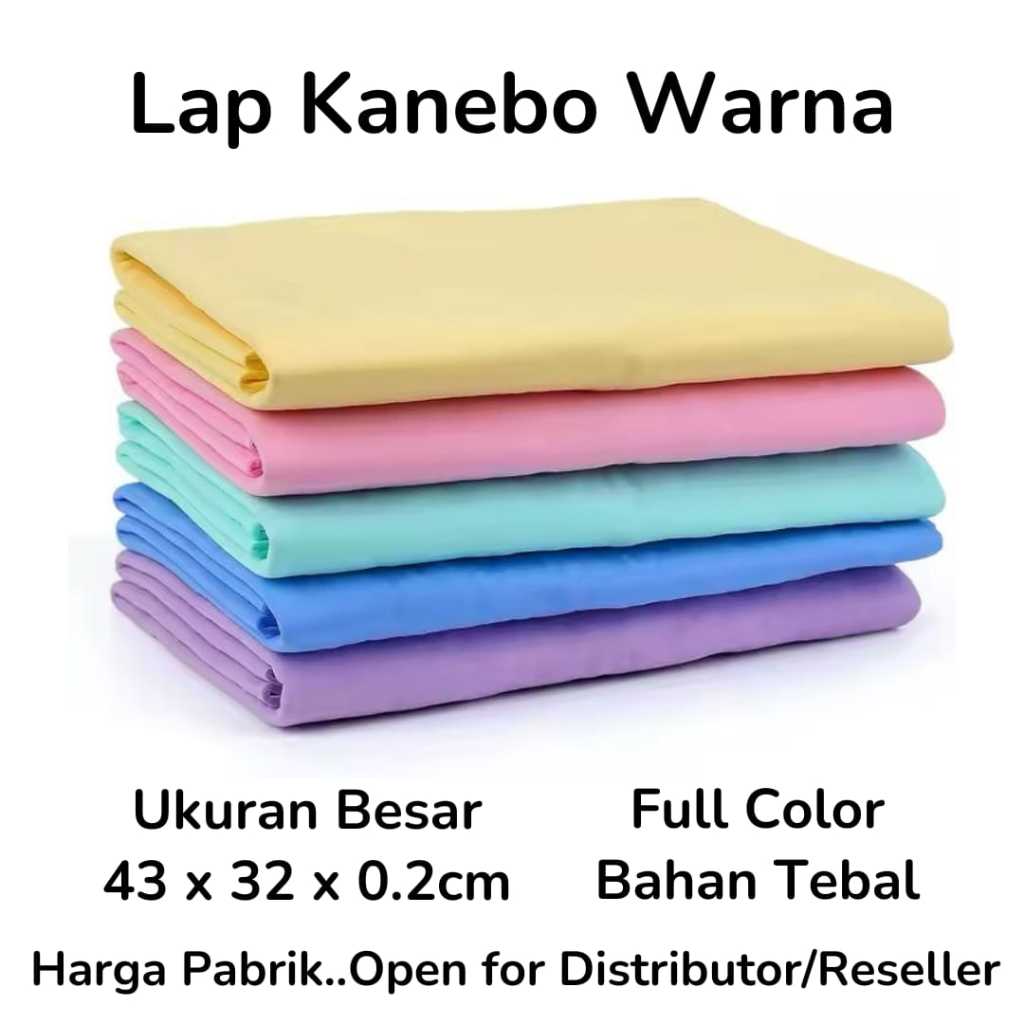 Jual KAIN LAP KANEBO WARNA 43X32CM PLAS CHAMOIS KAIN LAP SERAT SINTETIS ...