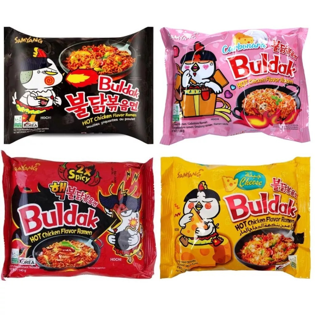 Jual Samyang Buldak Hot Chicken Ramen Rasa Original, Extreme, Carbonara ...