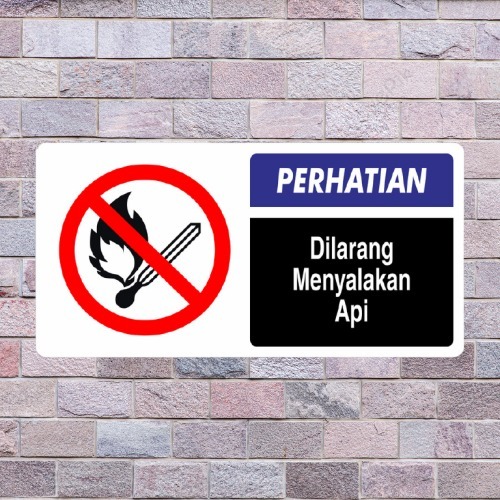 Jual Rambu dilarang menyalakan api 15x30 cm | Shopee Indonesia
