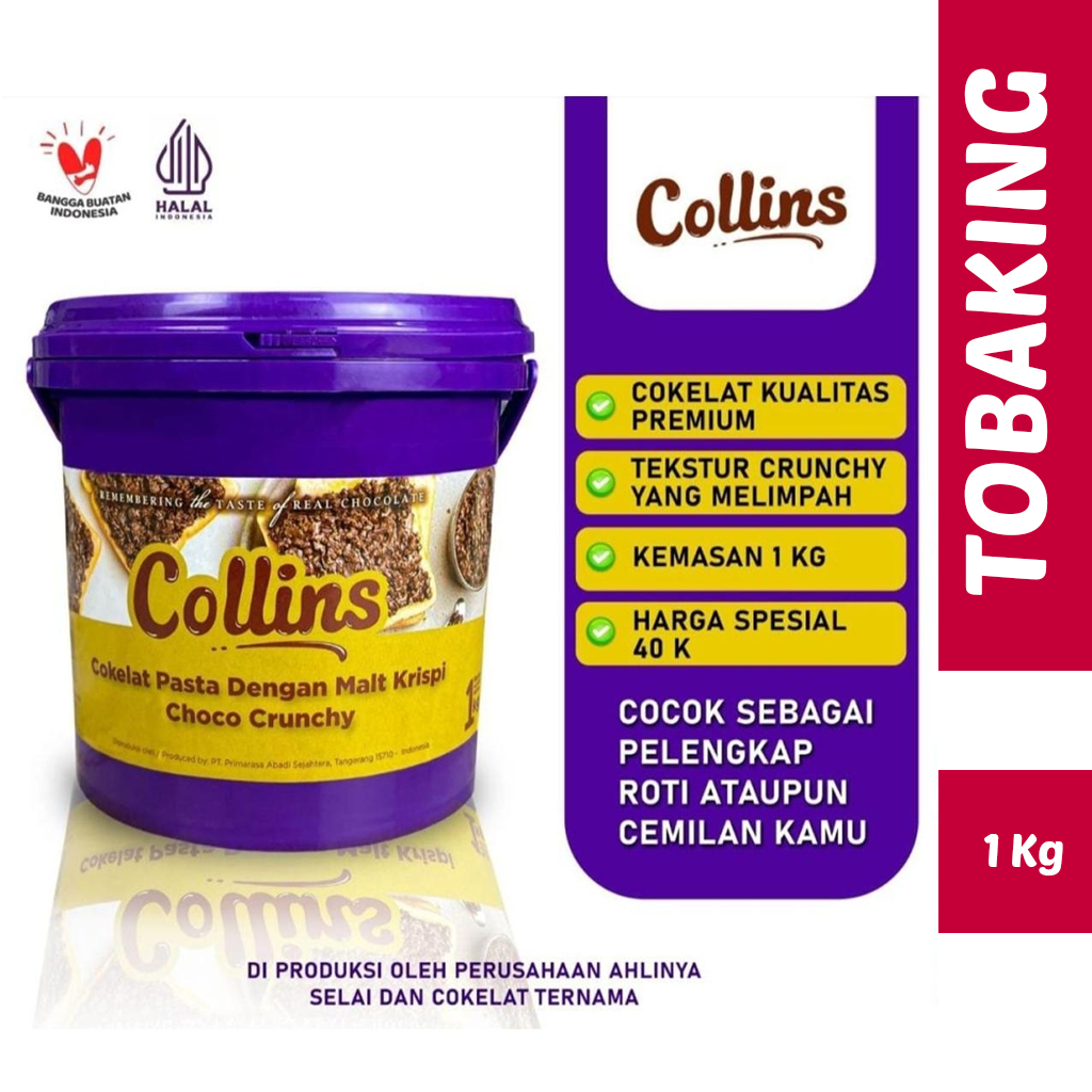 Jual Collins Dip Glaze Choco Crunchy 1kg Topping Cokelat Pasta Malt ...