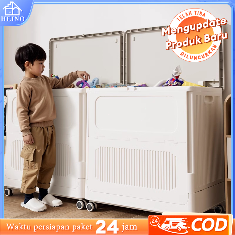 Jual 105L Ekstra Besar Kotak Penyimpanan Roda Untuk Pakaian & Selimut/Pintu Flip-Top Kedap Udara ...