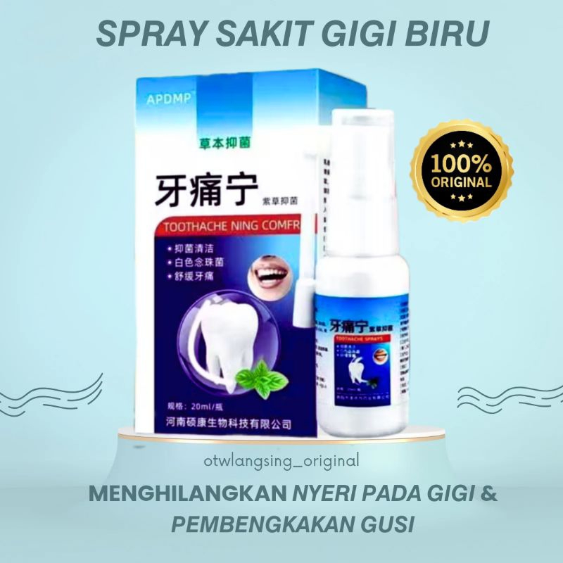 Jual SPRAY SAKIT GIGI BIRU GIGI BERLUBANG KARANG GIGI GUSI BENGKAK ...