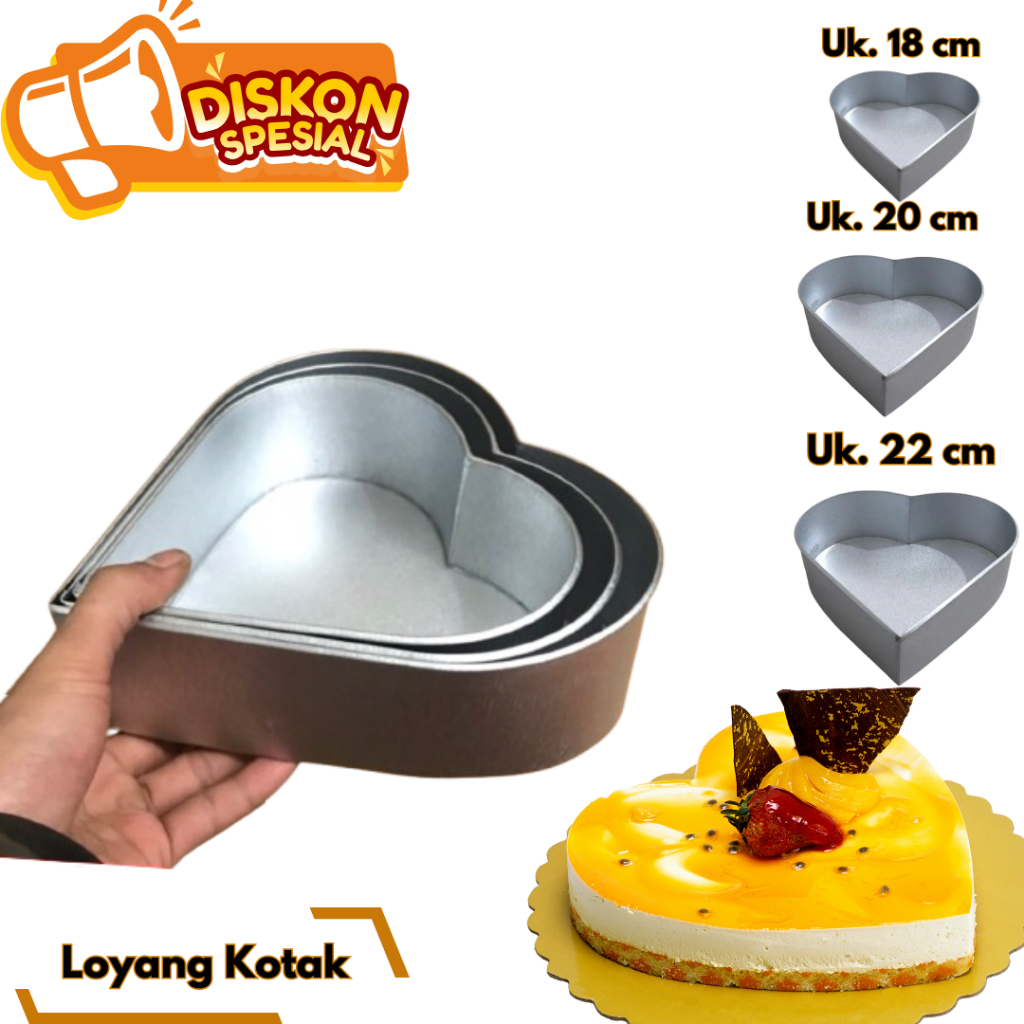 Jual Loyang Kue Love Bahan Galvalum Anti Lengket Harga Satuan Ukuran 18 ...