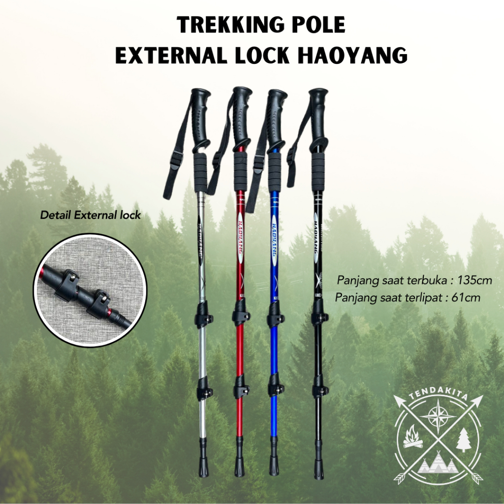 Jual -Trekking Pole External Lock Haoyang | Naturhike | Taffsport ...