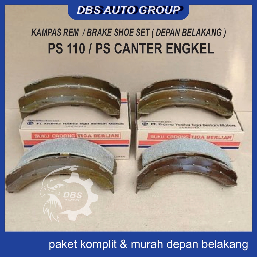 Jual PAKET KOMPLIT DEPAN & BELAKANG KAMPAS REM BRAKE SHOE PS 110 /PS ...