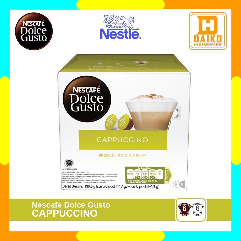 Jual Capsule Nescafe Dolce Gusto Cappuccino Box Original Nestle - Kopi ...