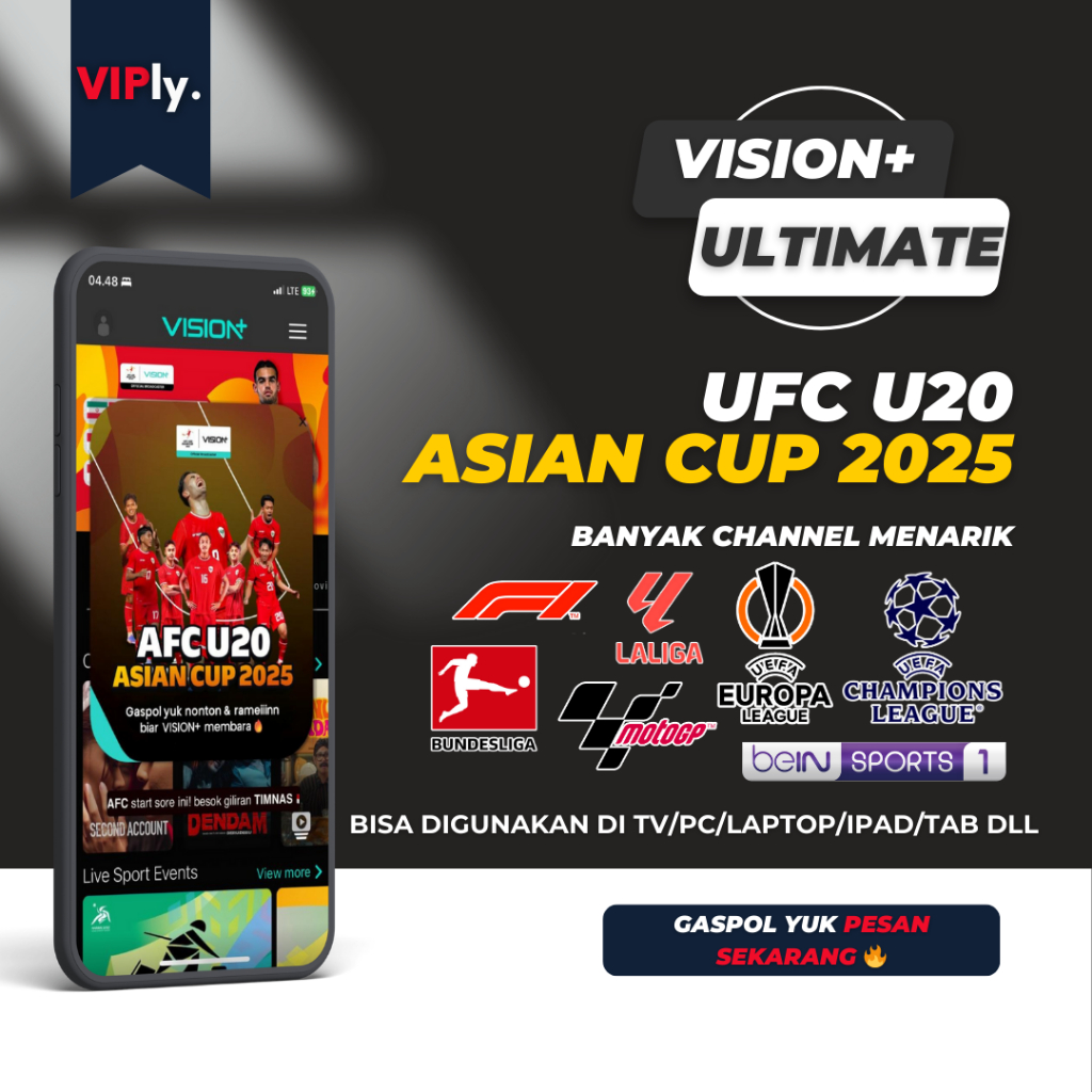 Jual VISION Plus Premium ULTIMATE TIMNAS TERMURAH Langganan VISION Plus ...