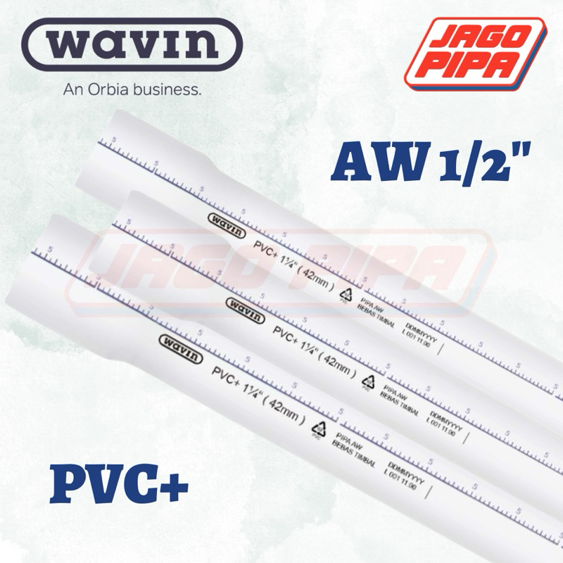 Jual Wavin PVC+ Pipa AW 1/2 Inch MOF Air Bersih PVC 1/2" 4 Meter Paralon Putih | Shopee Indonesia