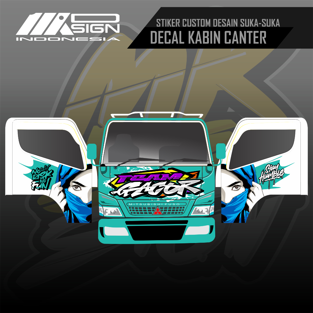 Jual DECAL KABIN DEPAN GIGA KABIN DEPAN CANTER BISA REQUEST SUKA2 ...