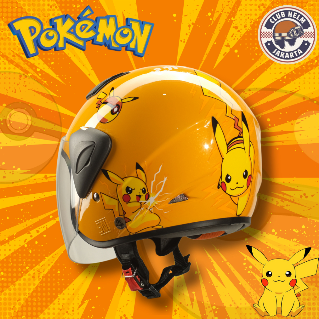 Jual Helm Anak SNI Karakter Pokemon - Pikachu Laki Perempuan Karakter ...