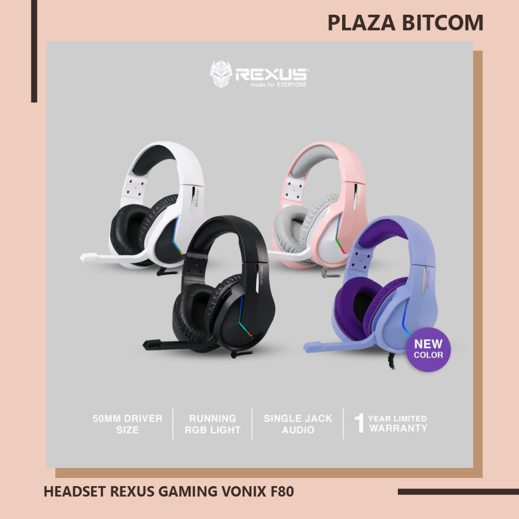 Jual Headset Gaming Rexus Vonix F80 | BITCOM PLAZA | Shopee Indonesia