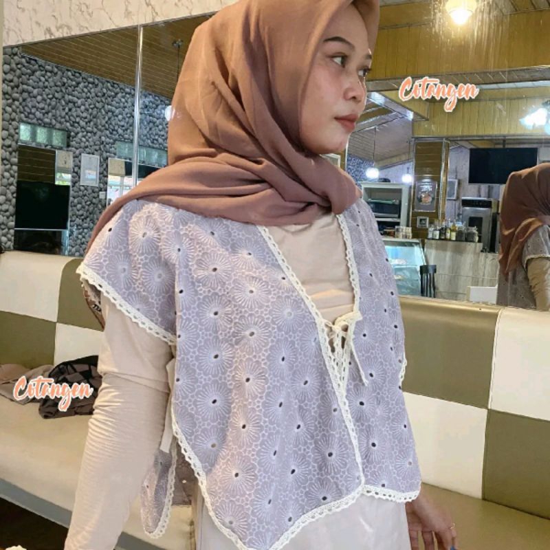 Jual MAMARI VEST KATBOL katun embroidery Bordir Mewah Outer Rompi ...
