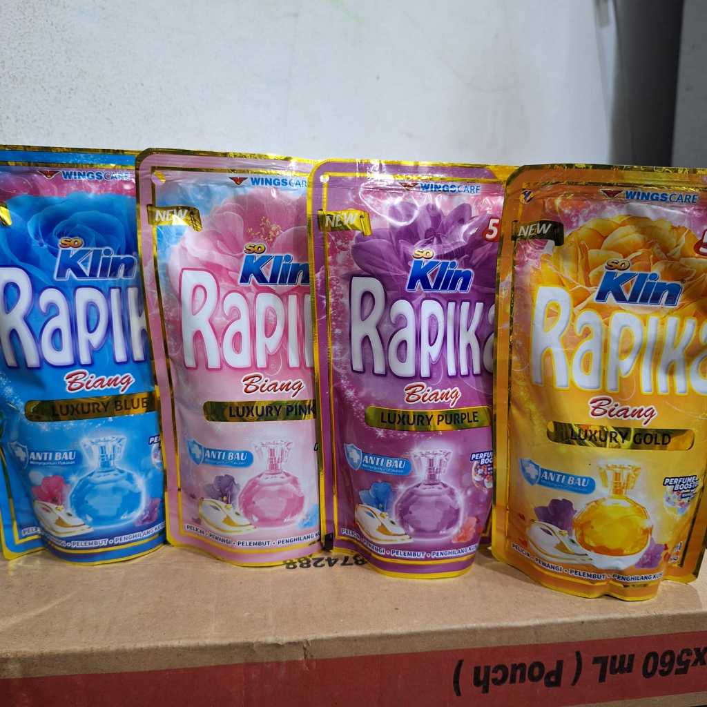 Jual Rapika Biang Luxury Gold Pink Blue Purple Pouch 250ml 250 ml ...