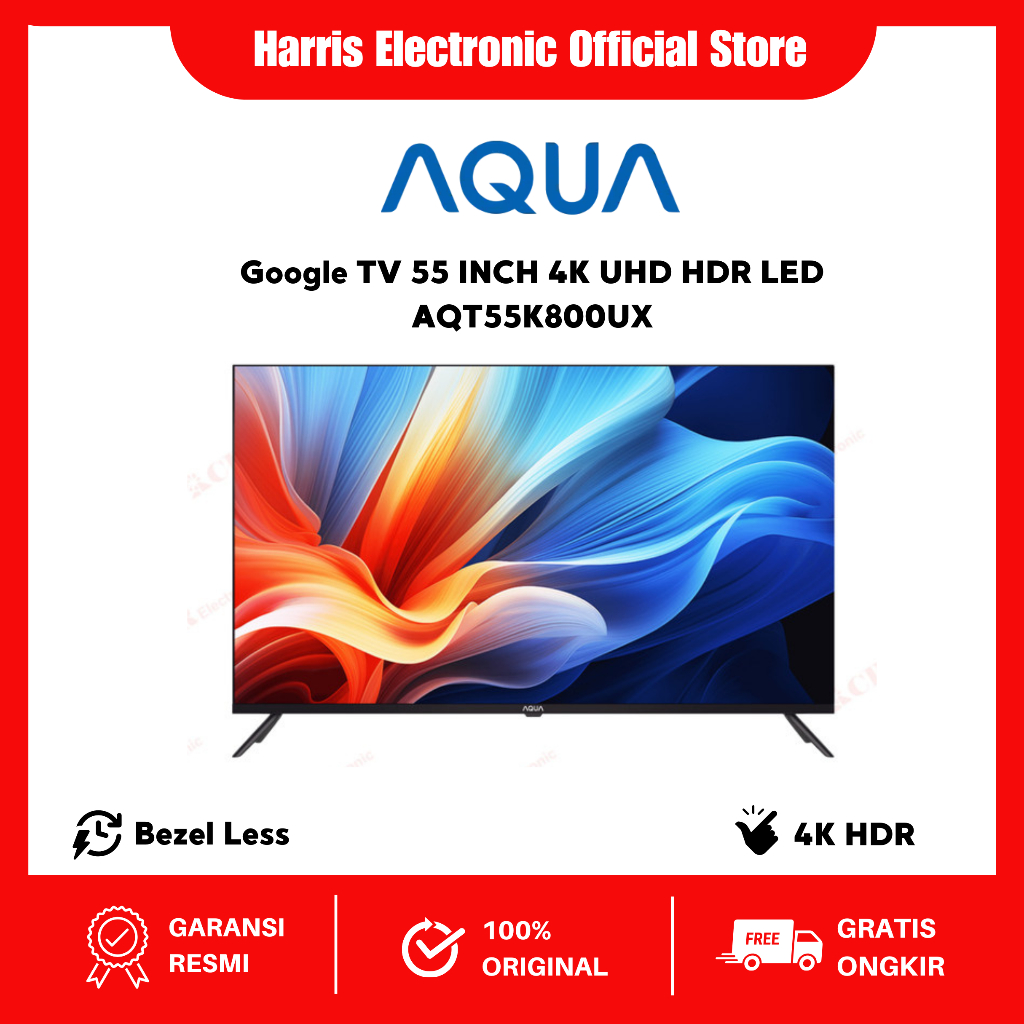 Jual AQUA Elektronik Google TV 55 INCH 4K UHD HDR AQT55K800UX | Shopee ...