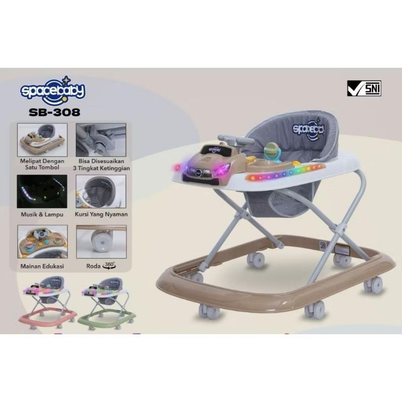 Jual Space Baby Sb 302 Sb307 Sb317 Sb309 Sb711 / Baby Walker / Alat ...
