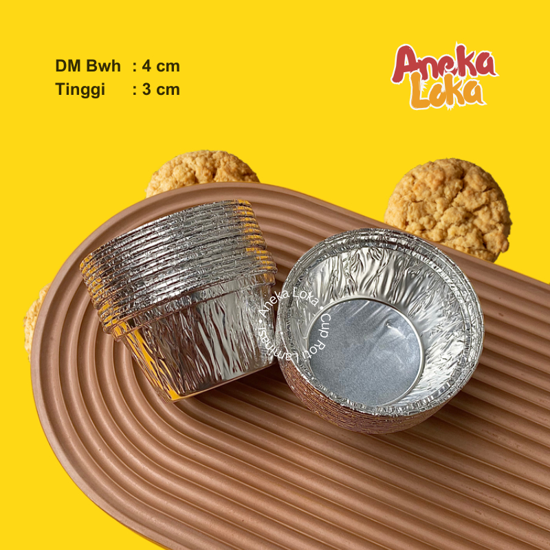 Jual Alumunium Foil Tray Cup RX - 1406 untuk Macaroni Schotel Brownies Muffin Cupcake Isi 100 ...