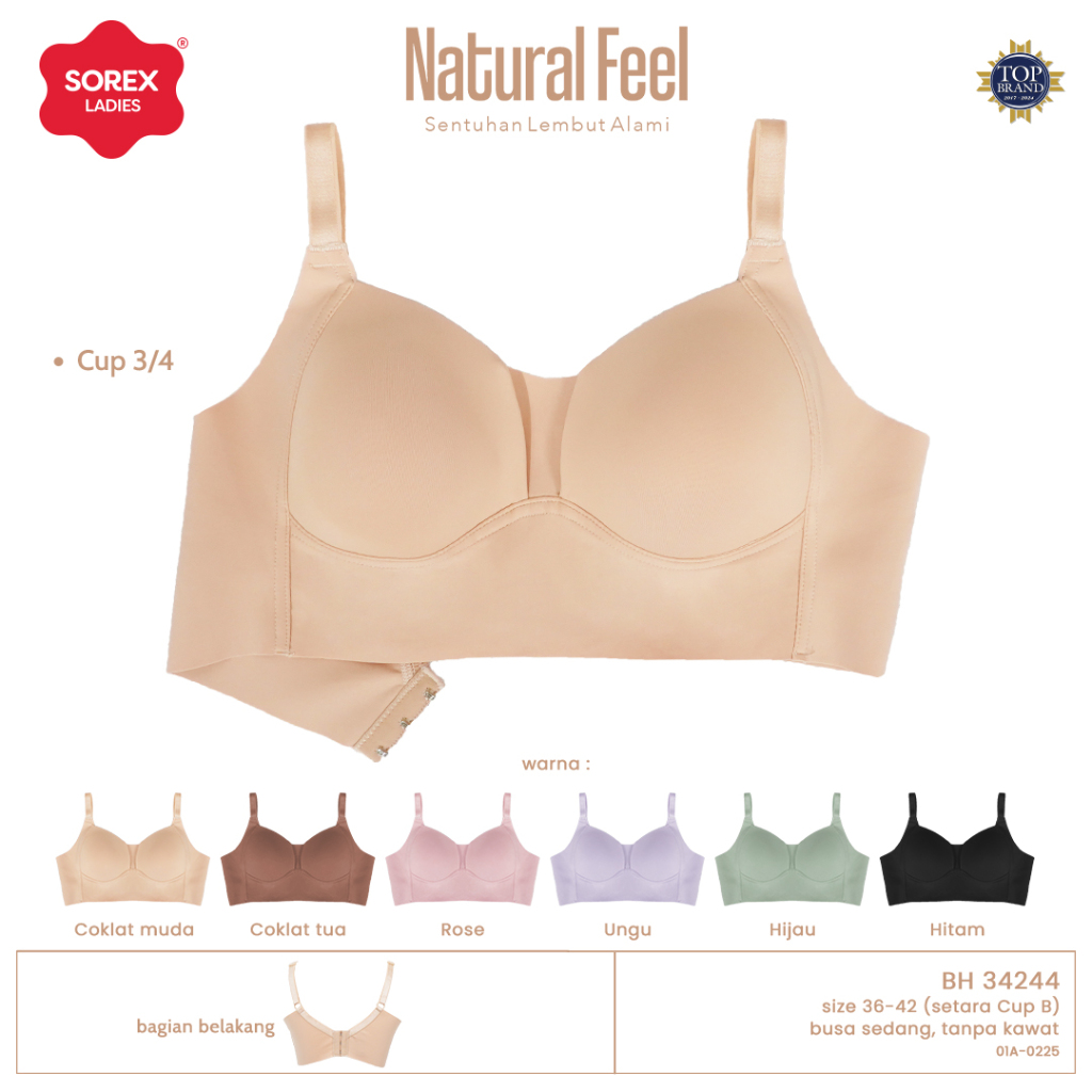Jual Sorex Bra Exclusive Natural Feel Busa Tanpa Kawat Kait 3 Setara ...