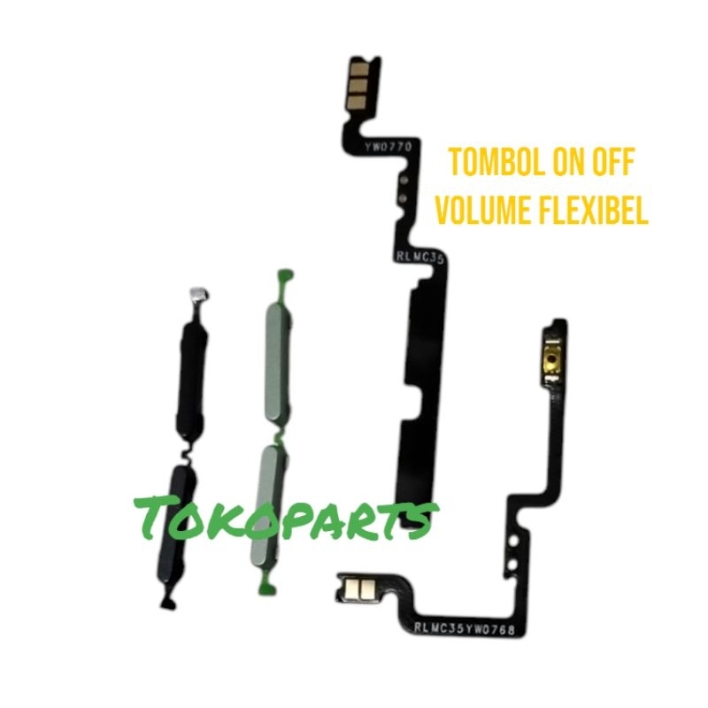 Jual Tombol Set + Flexible On Off Volume Realme C35 pernik tombol power luar fullset | Shopee ...