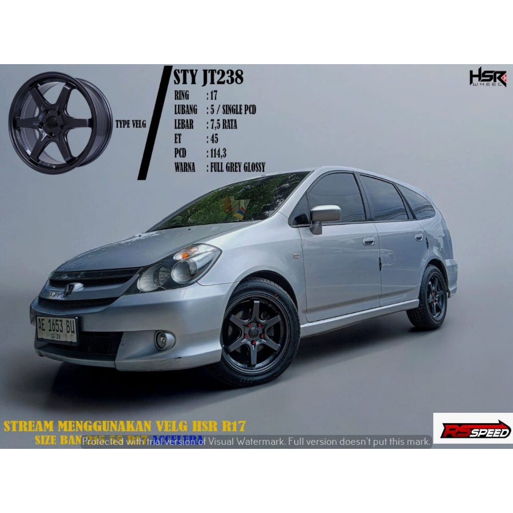 Jual PAKET VELG DAN BAN MOBIL HONDA STREAM RING 17 PELEK RACING HSR STY MODEL TE37 R 17+BAN ...