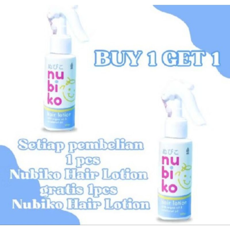 Jual BUY 1 GET 1 Nubiko Hair Lotion with Argan Oil & Candlenut Oil Hair ...