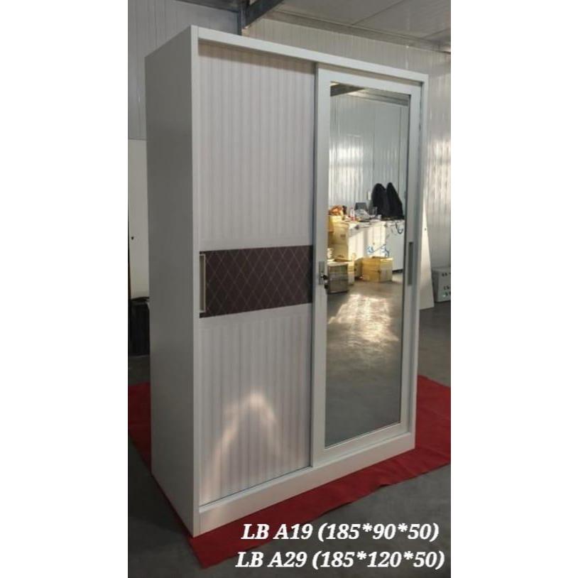 Jual Lemari Pakaian Sliding Besi-Lemari Pakaian Besi LB A19 & LB A29 | Shopee Indonesia