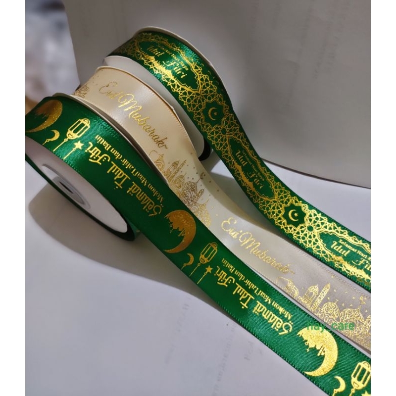 Jual (1 Roll) Pita Satin Idul Fitri Lebaran 2,5cm Pita Satin Hampers ...