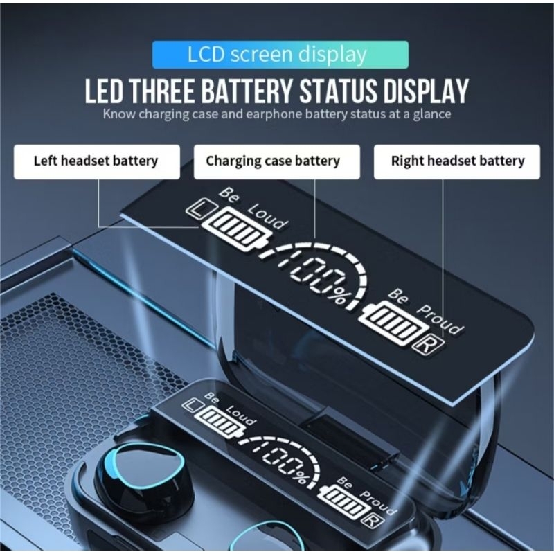 Jual geming M10 TWS Wireless Bluetooth Earphone In Ear Headset Noise-Cancelling Bluetooth ...