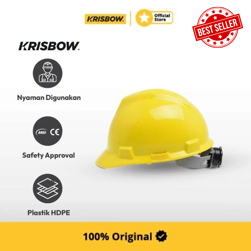 Jual Helm Safety Krisbow Original Warna Kuning - Krisbow Brim Helm ...