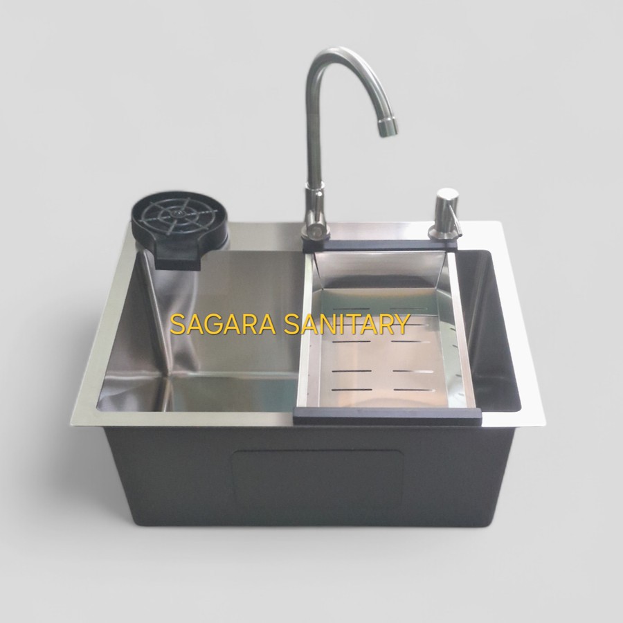 Jual Paket komplit sink 5243 MY stainles kran pipa angsa + pencuci ...