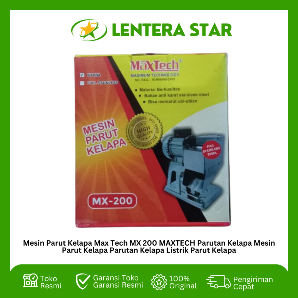 Jual Mesin Parut Kelapa Max Tech MX 200 MAXTECH Parutan Kelapa Mesin ...