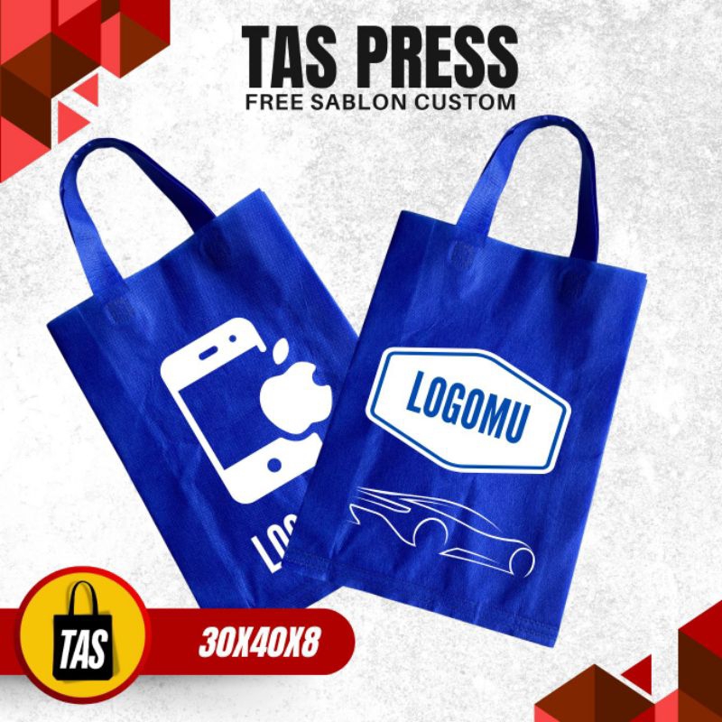 Jual BARU MODEL TAS PRESS 30X40X8 BAHAN PREMIUM 60GSM CUSTOM DESAIN ...