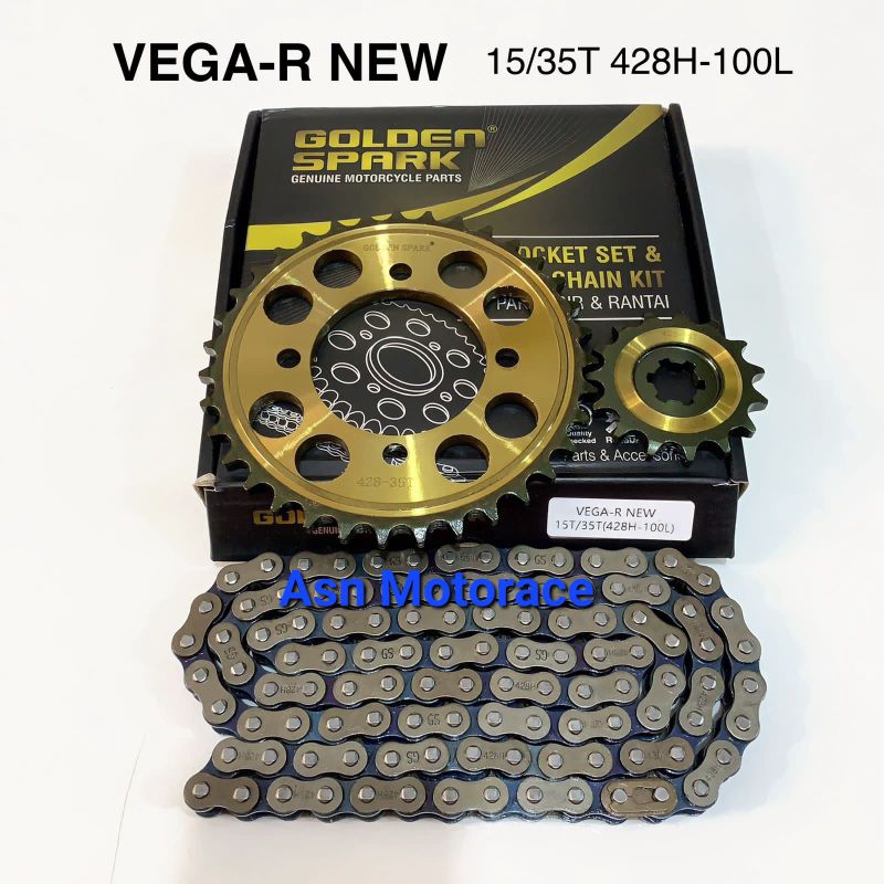 Jual GIR GEAR SET PLUS RANTAI VEGA R NEW GOLDEN SPARK GEAR PAKET RANTAI ...