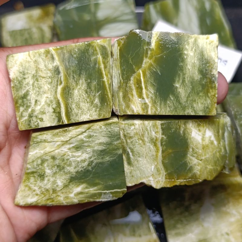 Jual Batu Serpentine Motif Langka / Natural Bahan Serpentine Acan Motif ...