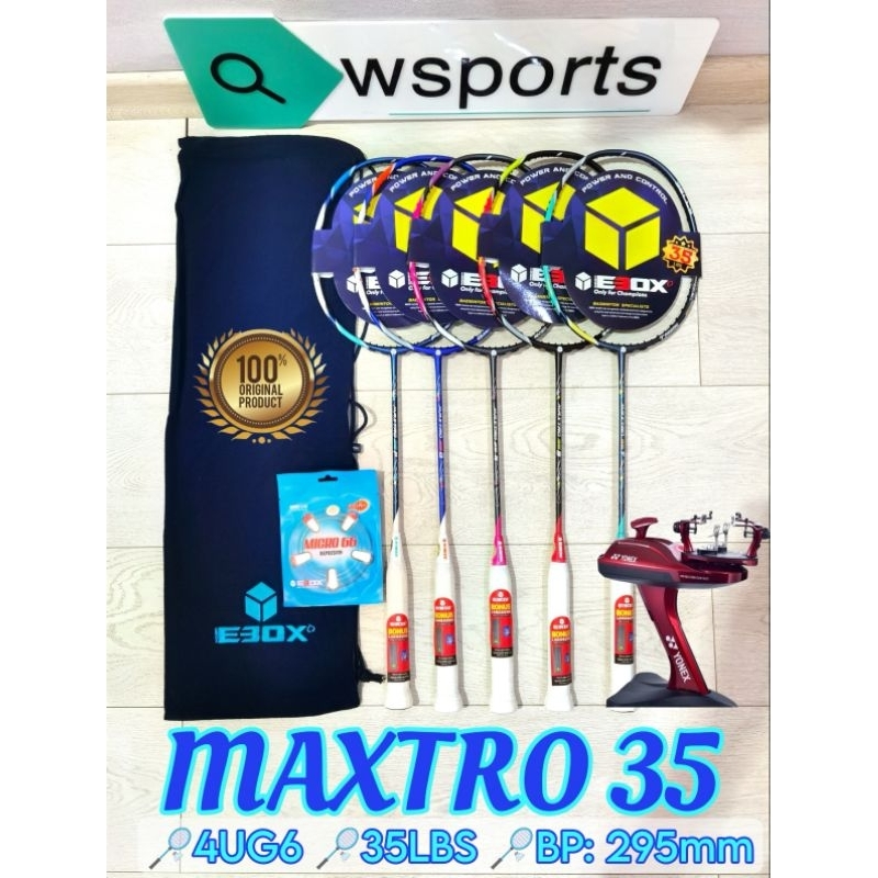 Jual Raket Badminton EBOX MAXTRO 35 35LBS Original | Shopee Indonesia