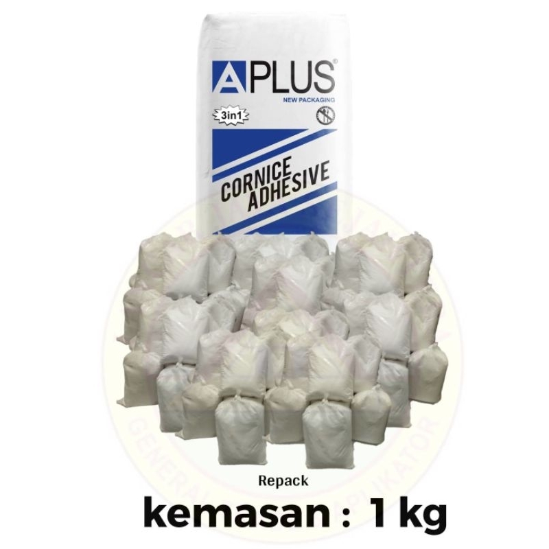 Jual DEMPUL GYPSUM APLUS/ APLUS CORNICE ADHESIVE 3 in 1/ SEMEN GYPSUM ...