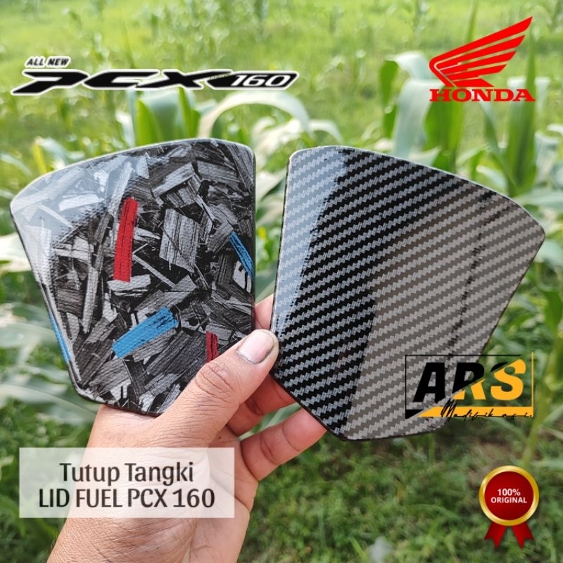 Jual Cover Tutup Tangki Lid Fuel PCX 160 Carbon WTP Original | Shopee ...