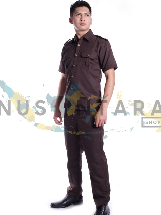 Jual SERAGAM SAFARI SATPAM SECURITY SERAGAM DRIVER/SUPIR WARNA COKLAT ...