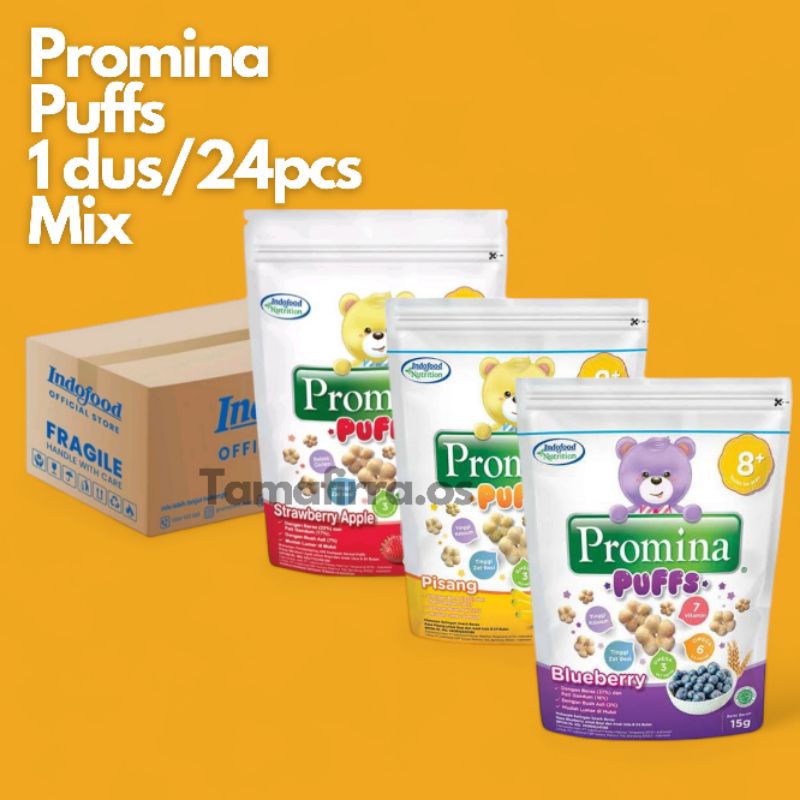 Jual Promina Puffs 15g Mix Rasa 1 dus karton isi 24pcs ED agustus 2025 ...