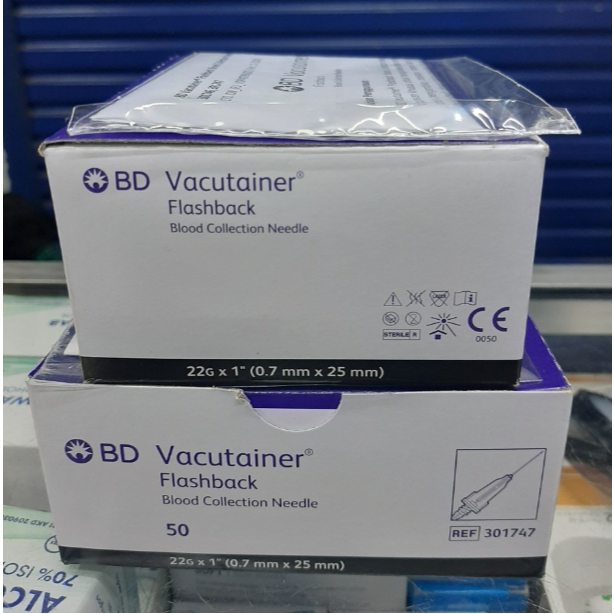 Jual BD Vacutainer Flashback Needle 22G isi 50 pcs | Shopee Indonesia