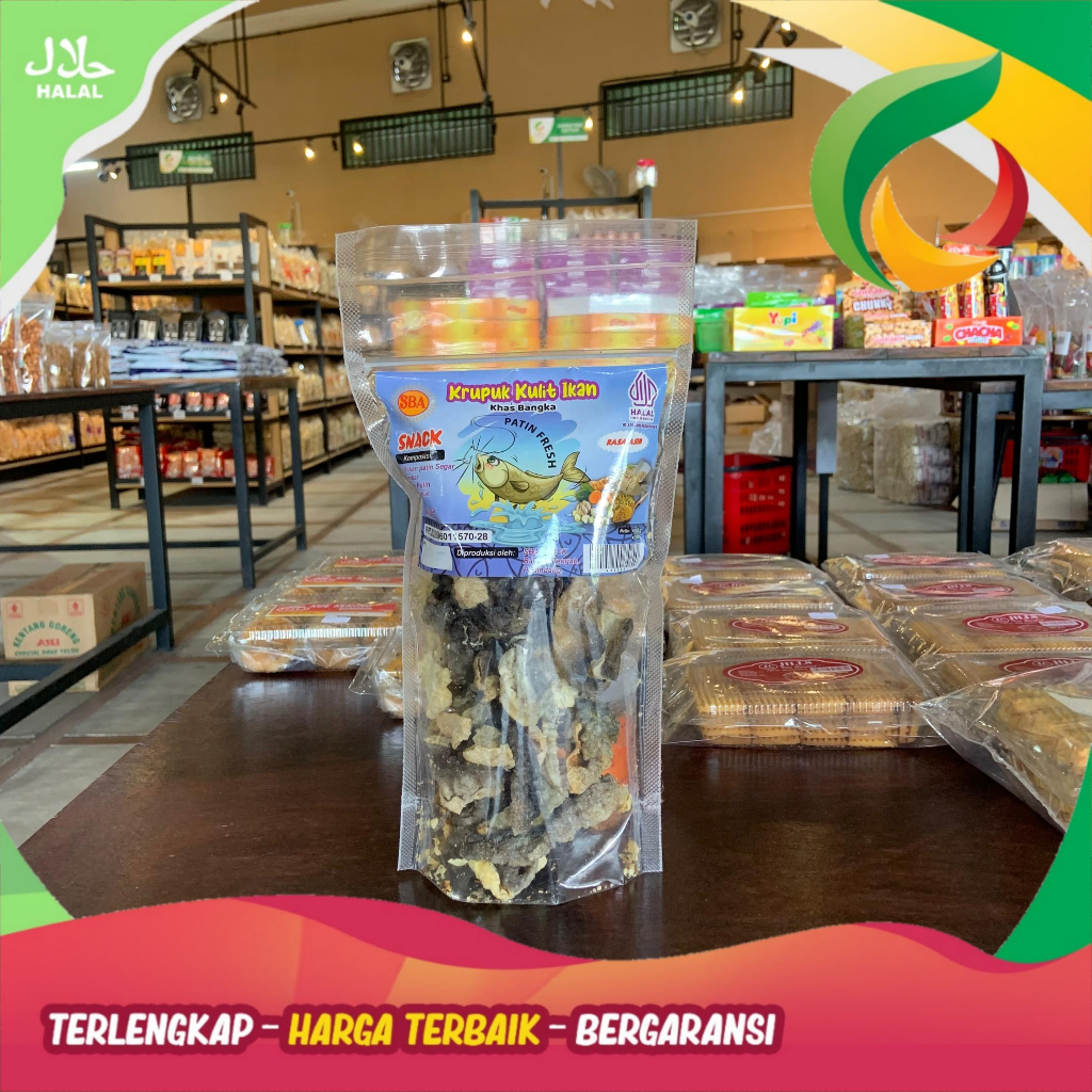 Jual KERUPUK KULIT IKAN PATIN ASIN ORIGINAL SBA SNACK | Shopee Indonesia