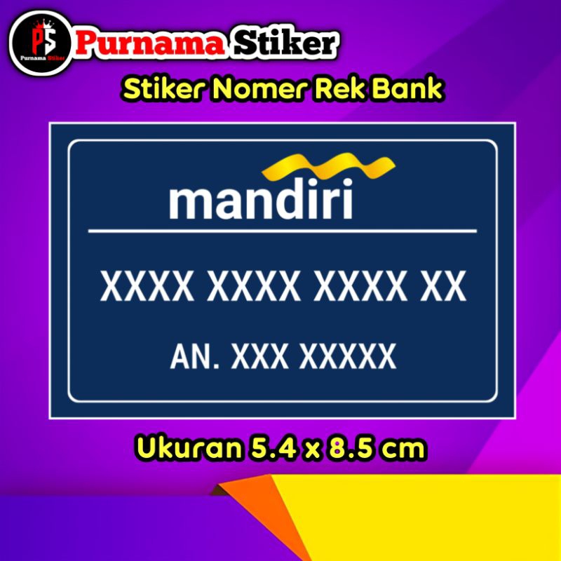Jual STIKER NOMER REK BANK, BRI, MANDIRI, BCA, BNI | Shopee Indonesia