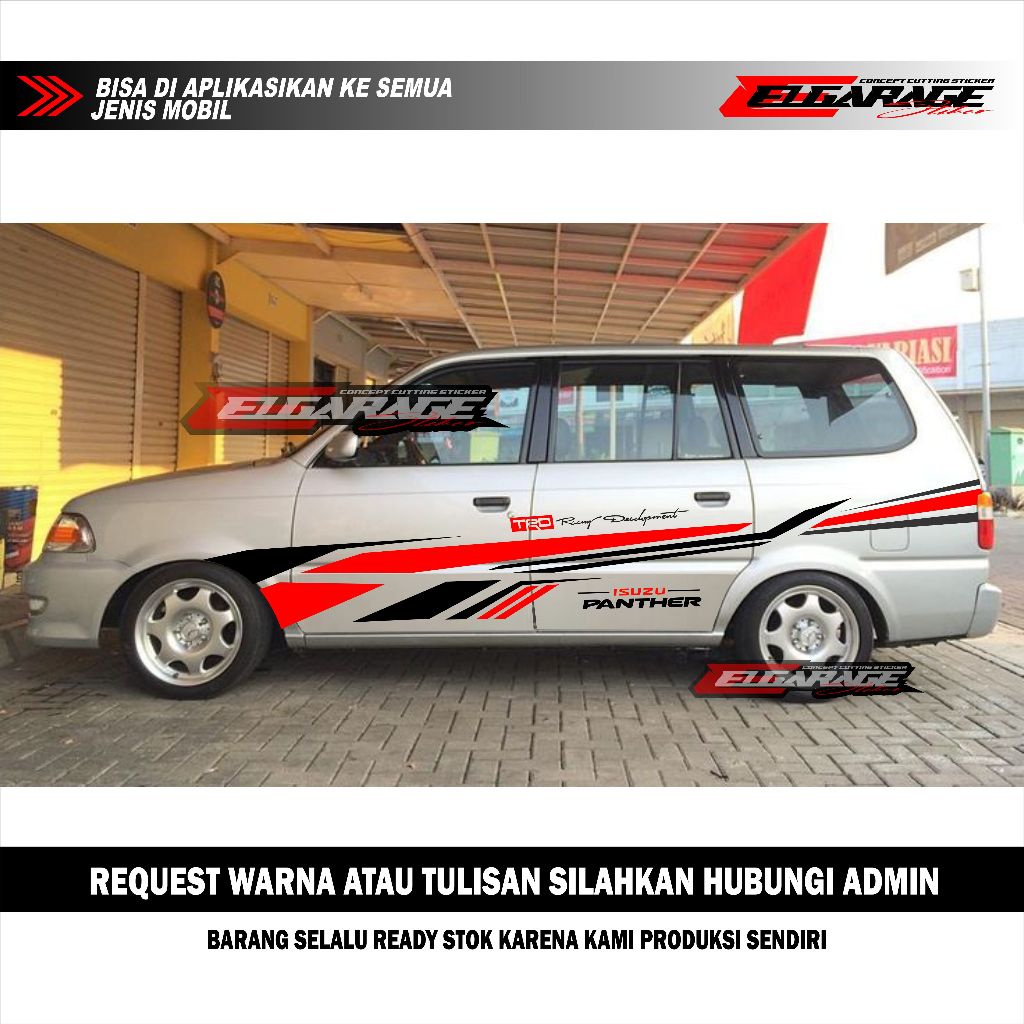 Jual Stiker kanan kiri mobil panther stiker cutting panther list varian ...