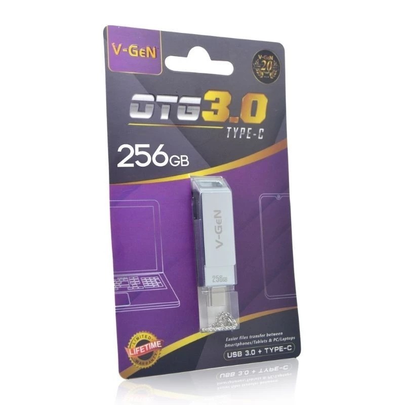 Jual V-GEN OTG 256gb USB Flashdisk 3.0 to Type-C VGEN Original | Shopee ...