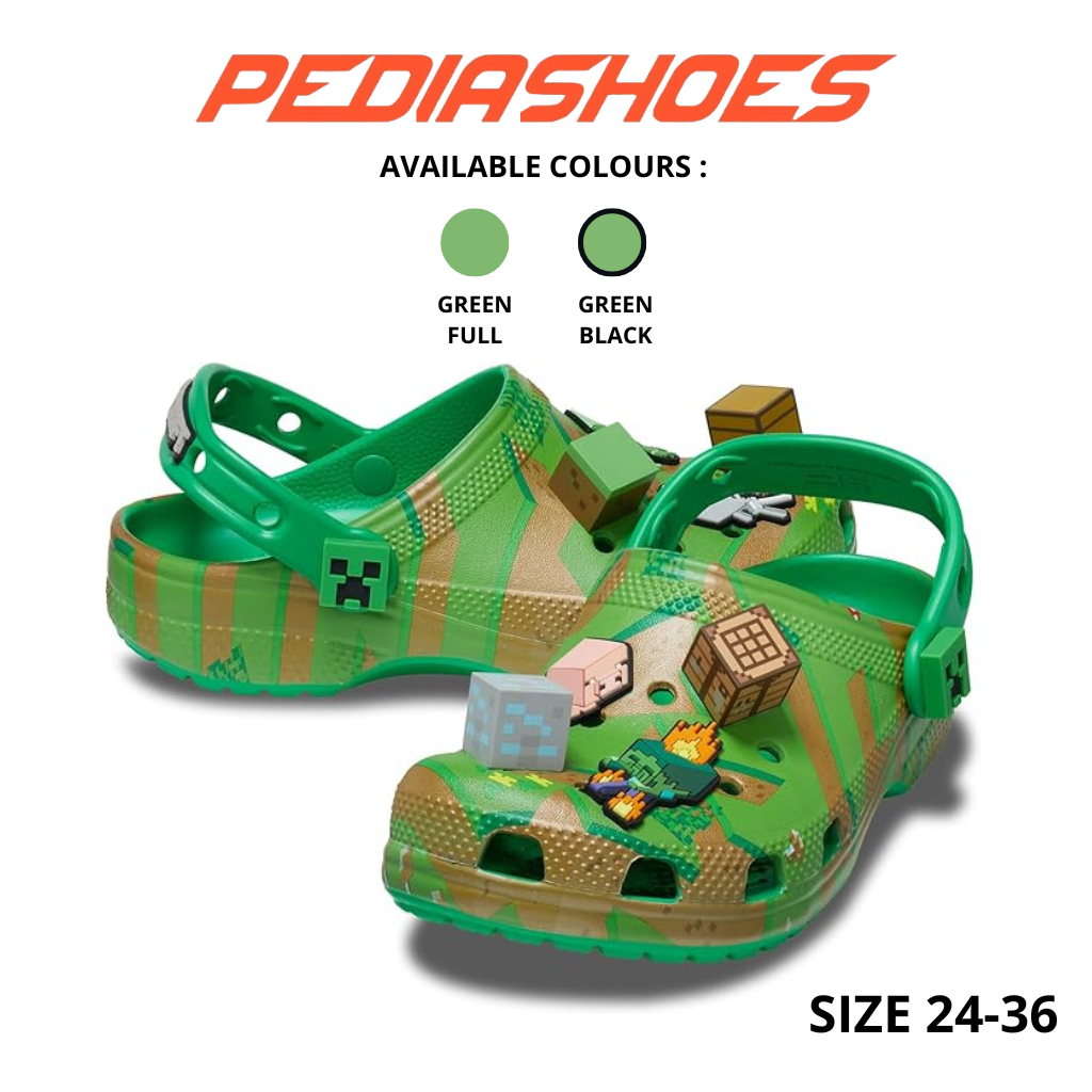 Jual CROCS KIDS MINECRAFT/SANDAL CROCS CLASSIC MINECRAFT/SANDAL CROCS ...