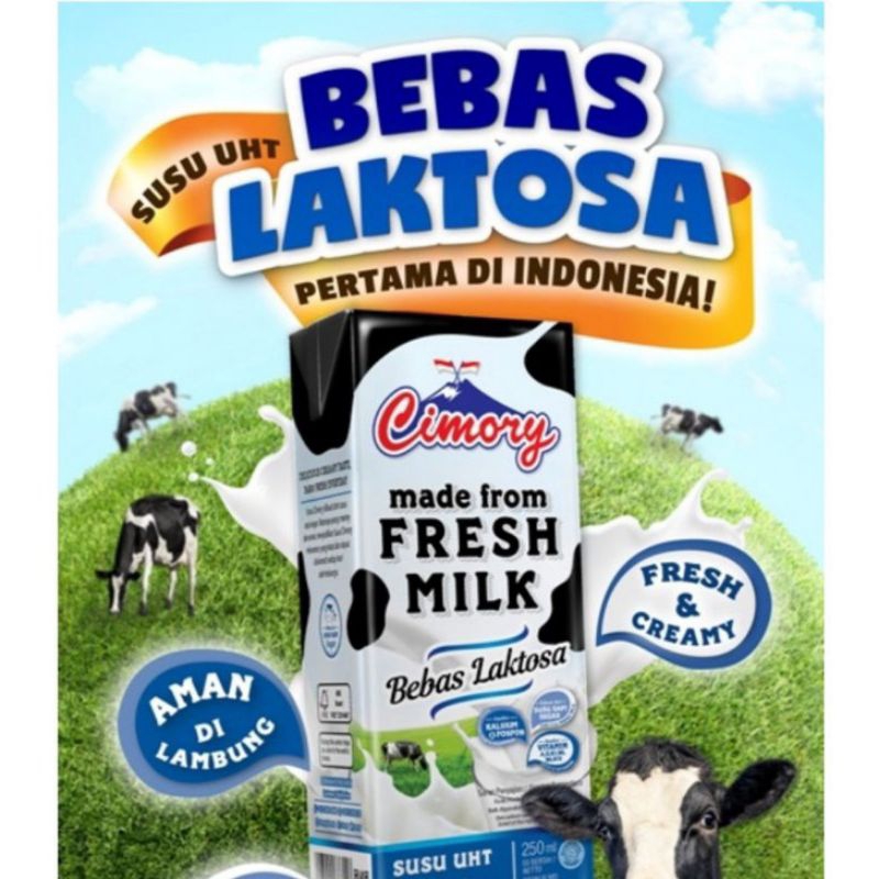 Jual 1 Dus Cimory Susu UHT Freshmilk 250 ml Bebas Laktosa INSTAN ...