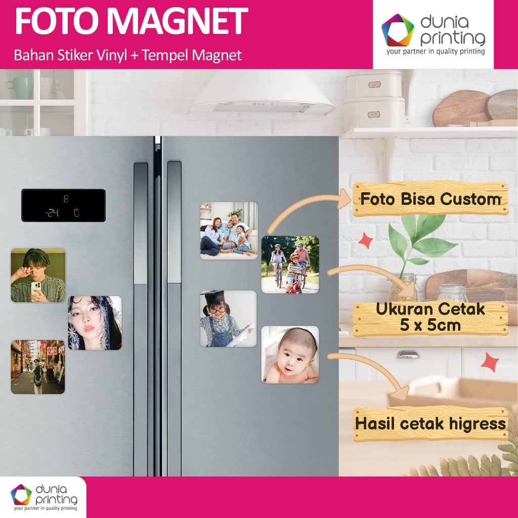 Jual Foto Magnet Custom | Magnet Kulkas Dekorasi Rumah | Souvenir ...