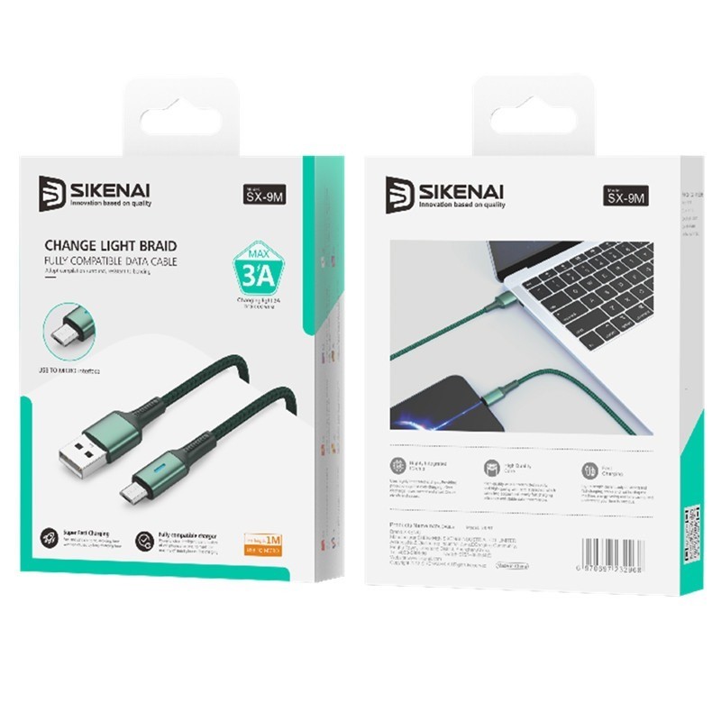 Jual Kabel Data Sikenai SX-9M Micro Cable Data Fast Charging Braided ...