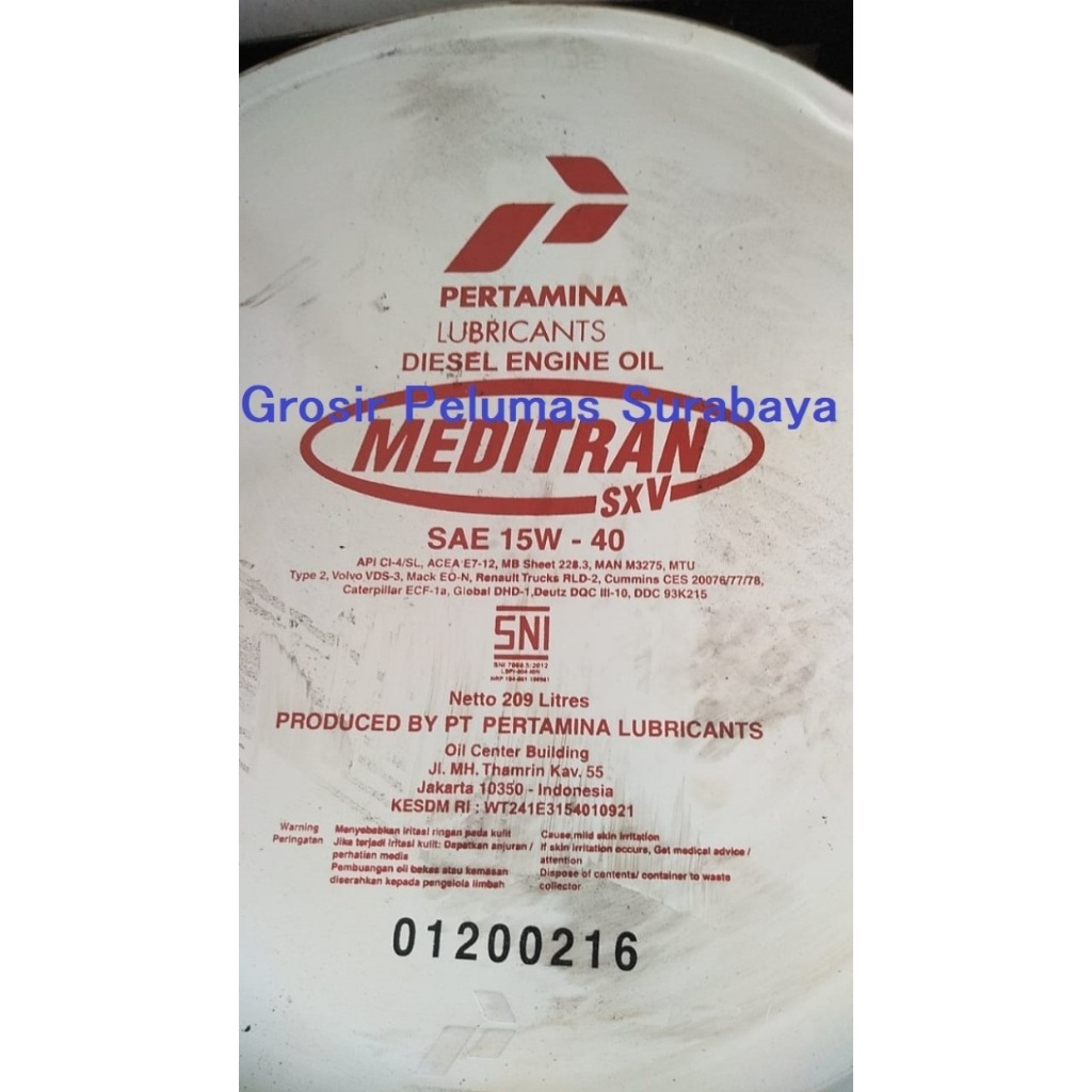 Jual Original Pertamina MEDITRAN SXV 15w40 15w/40 Ci4 Ci 4 Diesel ...