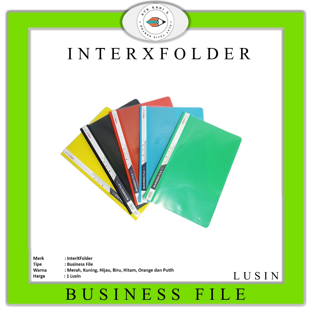 Jual INTERXFOLDER - Business File Map Plastik Ukuran F4 - LUSIN ...