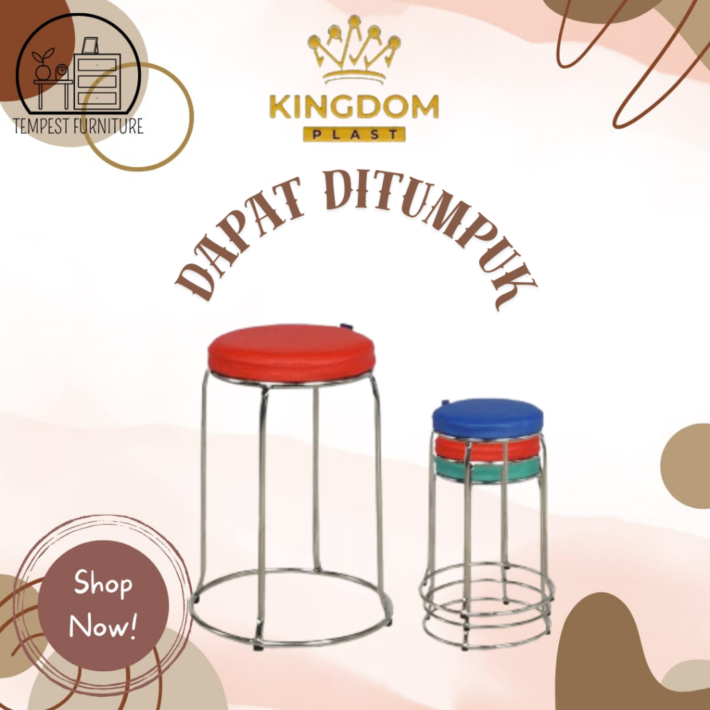 Jual [READY STOCK] KINGDOM KURSI CAFE BESI / OREO / BULAT / SUSUN ...